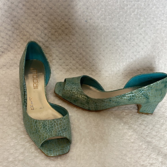 Moda Spana | Shoes | Moda Spana Peep Toes Low Heels Shoes | Poshmark